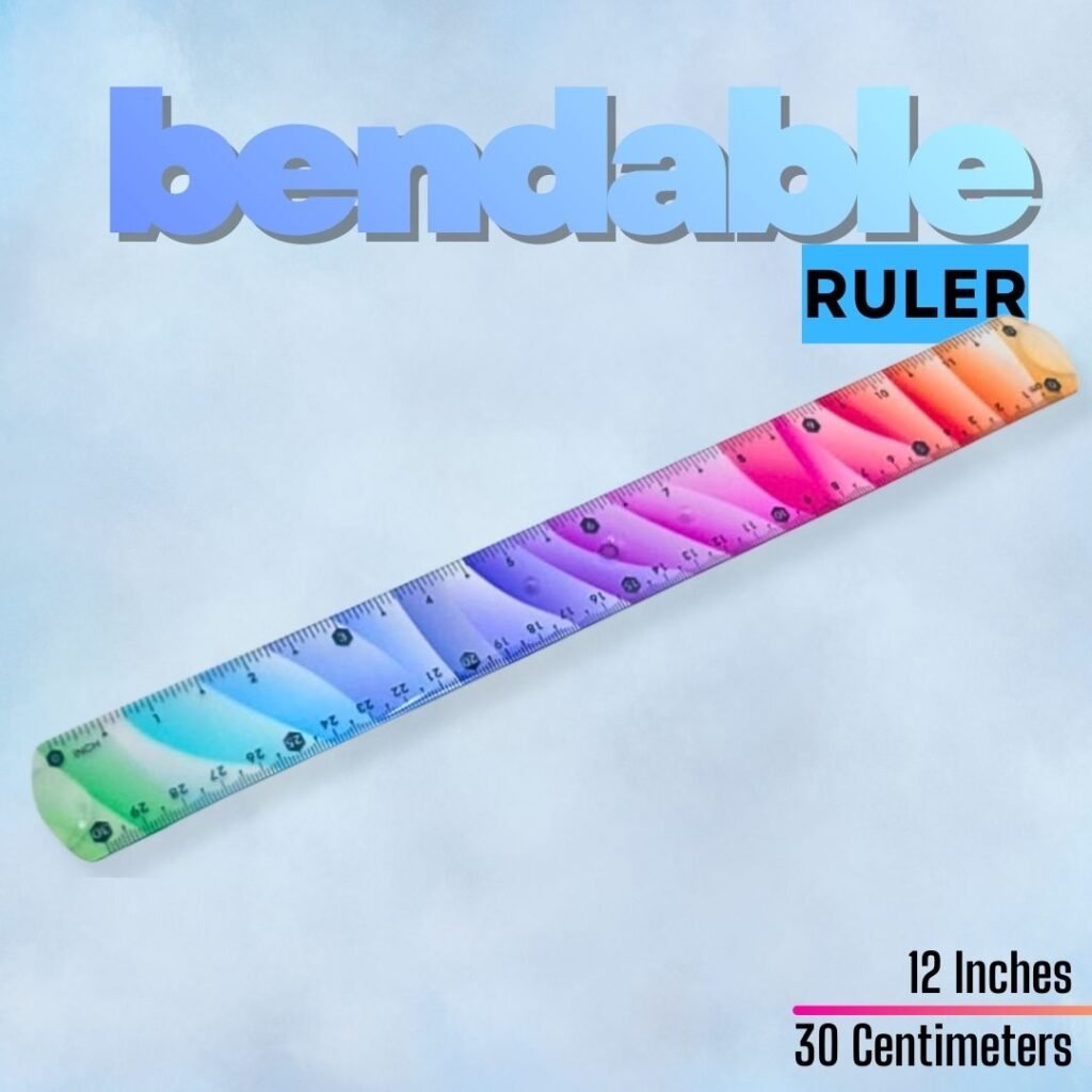 Multicolour Bendable Ruler 30cm | Liquid Wave Design